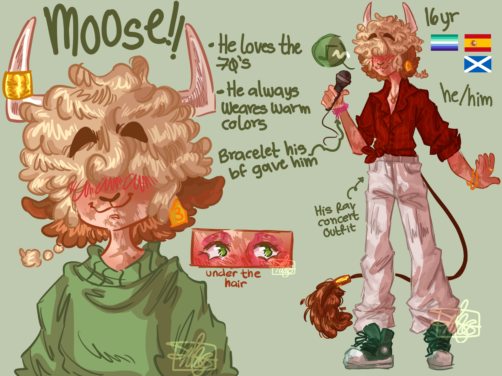Moose character sheet Doodle Caboodle - Illustrations ART street