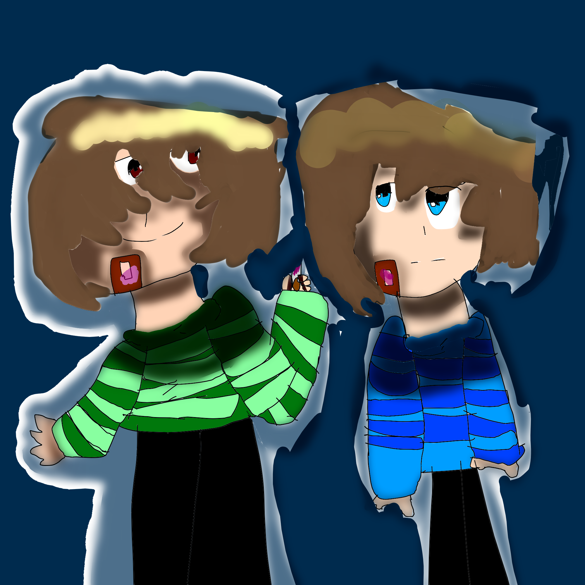 chara and frisk! |v| |\Juju/| - Illustrations ART street